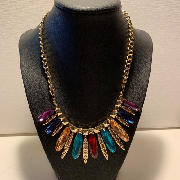 IMAN | Jewelry | Necklace Iman Vibrant Faux Jewels | Poshmark
